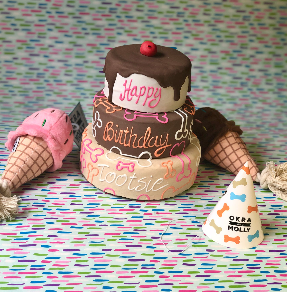 3Tier Tower Cake & Okra & Molly